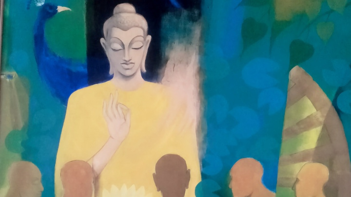 A First Sermon Painting | Saddhamma Pradeep Retreat Center | The ...
